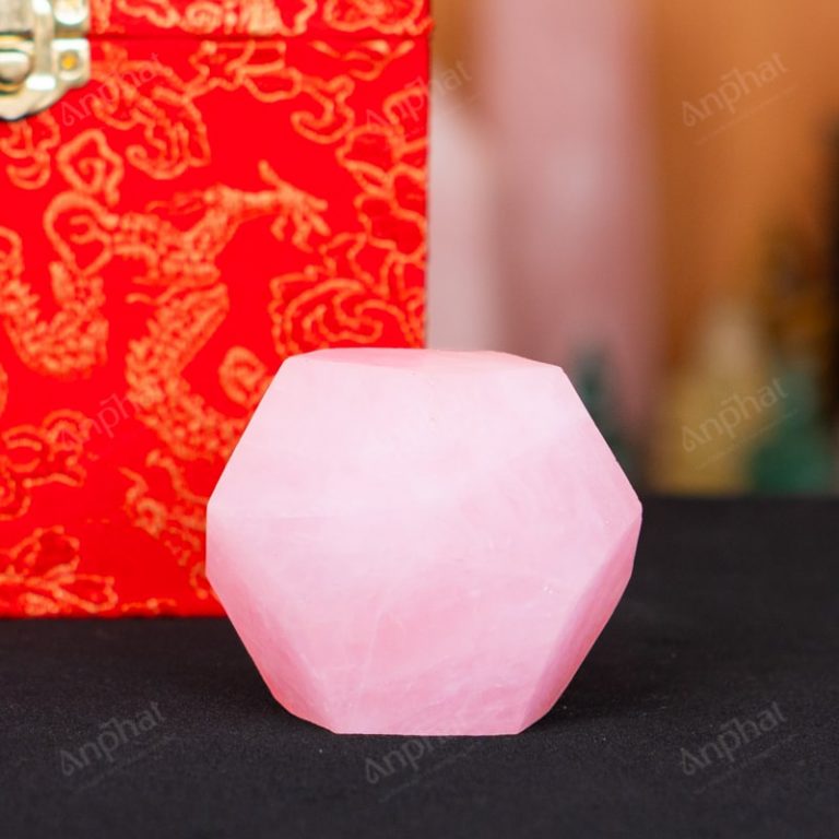 Quả Cầu Đa Giác 12 Mặt Thạch Anh Hồng 1A 0,31kg 013-0761A-0,31 - Đá ...